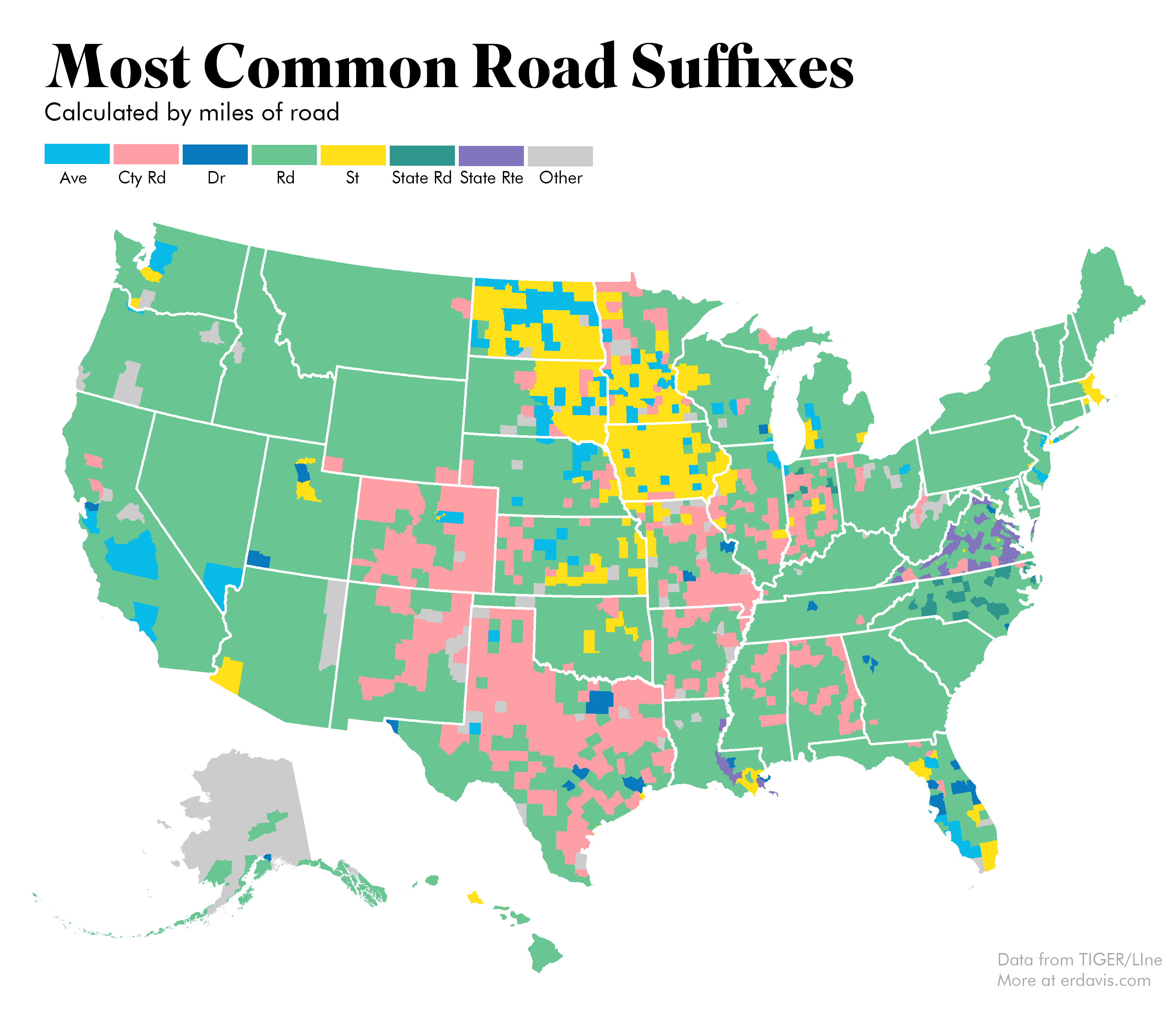 Road Suffixes in the USA – Take 2 – Data Stuff